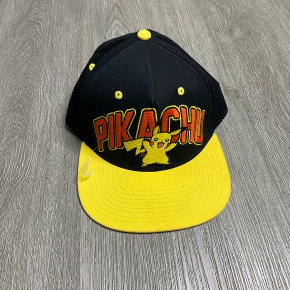 Pokemon | Accessories | Pokmon Pikachu Snapback Hat Men Size Adjustable ...